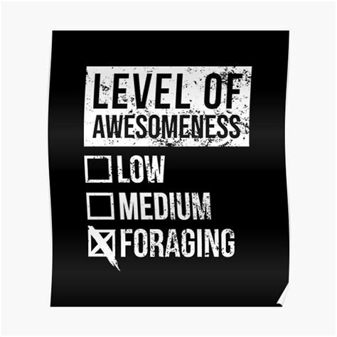 Foraging Funny Art Level Of Foraging Premium Matte Vertical Poster Sold By Noger Chen Sku