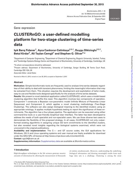 Pdf Clusterngo A User Defined Modelling Platform For Two Stage