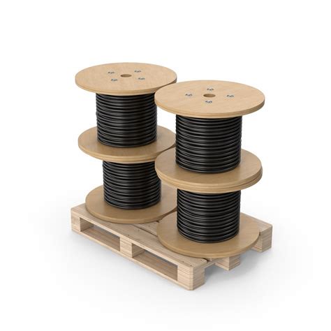 3d Cable Reel Drums On Pallet Turbosquid 1989116
