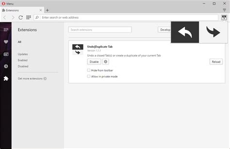 undo duplicate tabs extension opera add ons