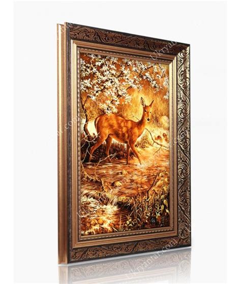 Оленя Купити картину з бурштину Оленя ціна фото — Ukryantar