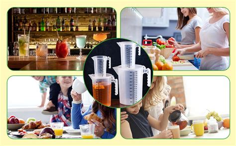 Besga Measuring Cup With Scale Liquid Container Clear Measuring Jug