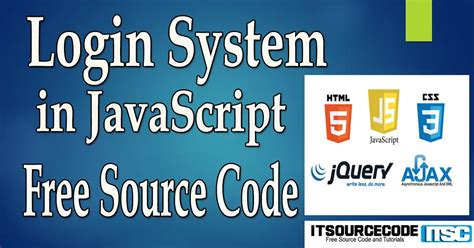 Login System In Javascript With Source Code Video