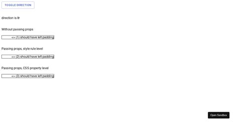 Jss Rtl Not Works When Passing Props At Css Property Level Material Uistyles Codesandbox