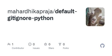 Github Mahardhikaprajadefault Gitignore Python