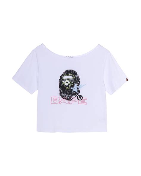 A Bathing Ape® Multi Logo Cutout Oversized Tee Bape Official Website