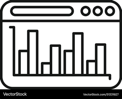Web Analytics Icon With Bar Graph Royalty Free Vector Image