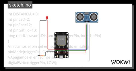Sensorultrasonico Wokwi Esp32 Stm32 Arduino Simulator