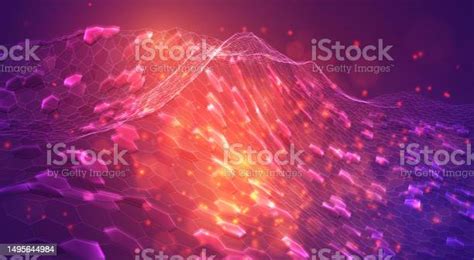 육각형과 추상적 인 벡터 배경 가상 세계의 풍경과 풍경 3d 디자인 3차원 형태에 대한 스톡 벡터 아트 및 기타 이미지 3차원 형태 Brand Name Video