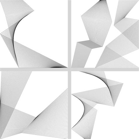 Premium Vector Design Elements Curved Sharp Corners Wave Many Lines Abstract Vertical Broken