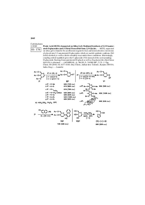 Pdf Protic Acid Hclo 4 Supported On Silica Gel Mediated Synthesis Of 23 Unsaturated O