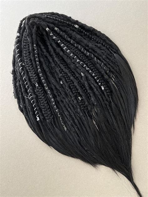 Black Boho Chic Dreadlock Extensions Textured Black Dreadlock Handmade