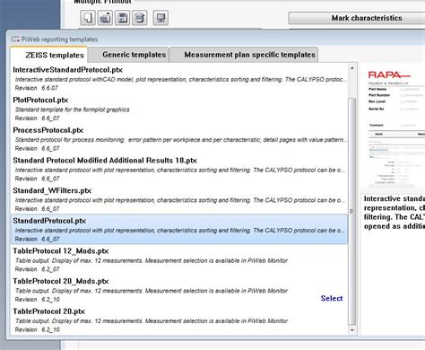 Setting Modified PiWeb Template As Default ZEISS PiWeb ZEISS Qualityforum