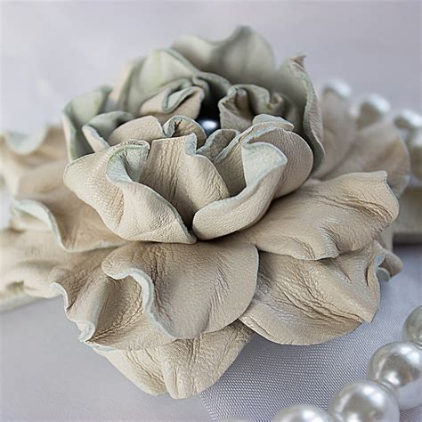 Leather Flower Etsy