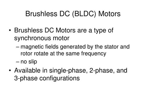 PPT Brushless DC BLDC Motors PowerPoint Presentation Free Download ID