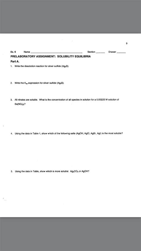 Solved Ex Name Section Drawer PRELABORATORY ASSIGNMENT Chegg Com