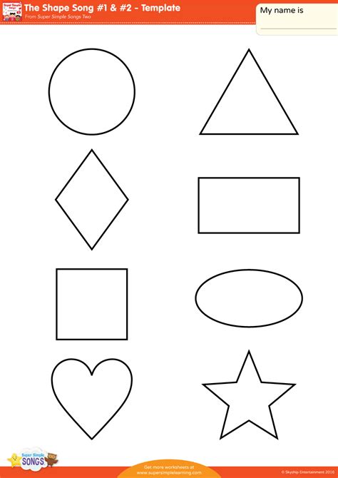 The Shape Song 1 And 2 Template Super Simple