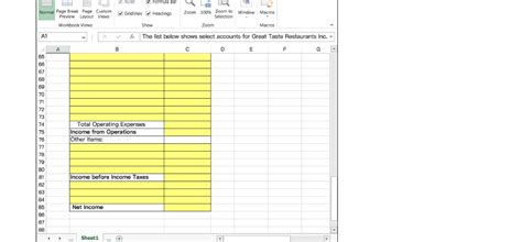 solved preparing an income statement using excel s sum