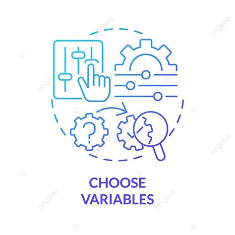 Choose Variables Blue Gradient Concept Icon Cause Art Dependent Vector