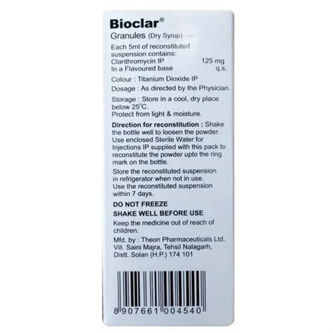 125mg Bioclar Suspension 18g 30ml At ₹ 149 Box In Nagpur Id 2855938596512