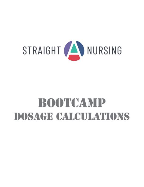 Dosage Calculations Handbook Bootcamp Dosage Calculations Unit Conversions Abbreviations