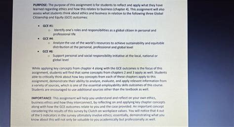 Solved Purpose The Purpose Of This Assignment Is For