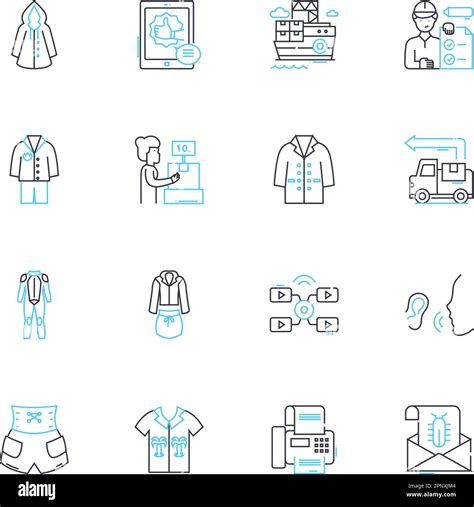 Order Processing Linear Icons Set Fulfillment Logistics Dispatch