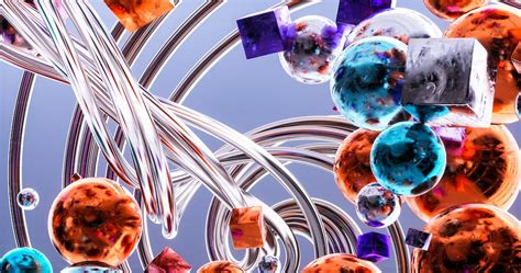 천장에 매달려 있는 다양한 색상의 물체 사진 Unsplash의 3d 렌더링 이미지