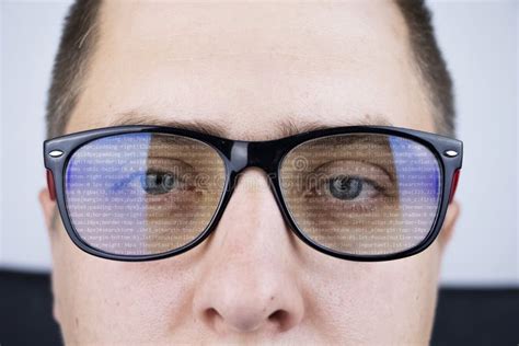 The Programmer S Glasses Reflect Lines Of Code Programming Development Of Applications Sites