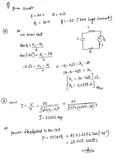 Solved In The Circuit Below The Ac Source Generates A Sinusoidal