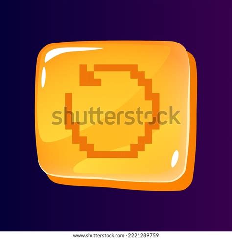 Update Glossy Ui Button Pixelated Icon Stock Vector Royalty Free
