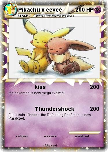Pokémon Pikachu X Eevee 1 1 Kiss My Pokemon Card