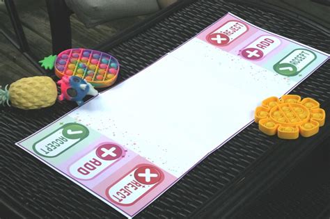 Fidget Trading Mat Printable Pop It Party Decor Pop It Birthday Pop