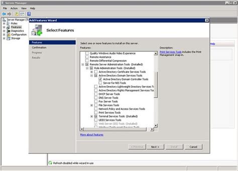 adding dsa msc on windows 2008 server ~ how some companies do support