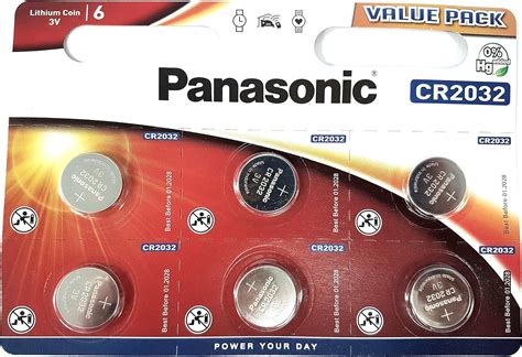 Panasonic CR2032 Specialist Lithium Coin Batteries (Pack of 12): Amazon ...