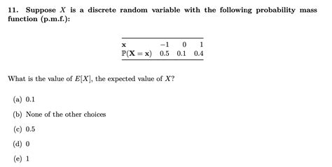 Solved Suppose X ﻿is A Discrete Random Variable With The