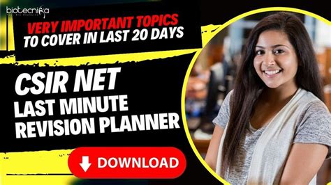 Free Download Csir Net Life Science Last Minute Revision Planner Very Important Topics To