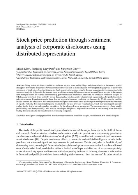 Pdf Stock Price Prediction Through Sentiment Analysis Of Corporate