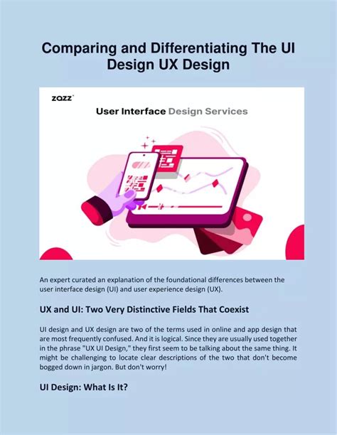 PPT Comparing And Differentiating The UI Design UX Design PowerPoint Presentation ID 11789008