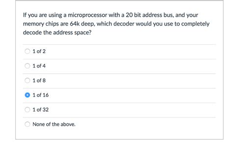 Solved If You Are Using A Microprocessor With A Bit Chegg