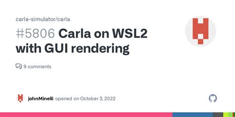 carla on wsl2 with gui rendering · issue 5806 · carla simulator carla
