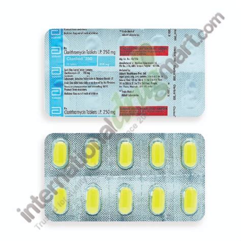 Buy Clarithromycin 250mg Tablets Online Idm