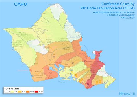 Honolulu Zip Code Map Map Oahu With Cities