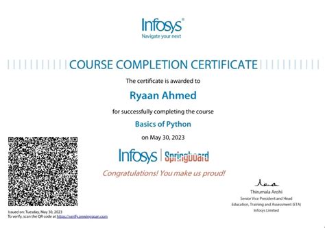 Programming Python Infosysspringboard Ryaan N Ahmed