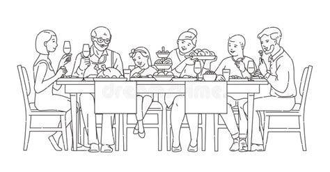 Eat Dinner Clipart Black And White