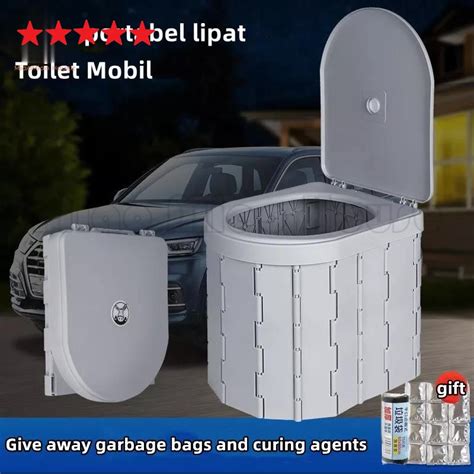 Jual Portable Toilet For Camping Lipat Dengan Tutup Mobil Porta Potty Tahan Air Ember Portabel