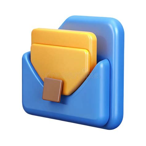 email folder 3d icon for well organized inbox management with a
