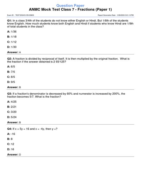Fractions P 1 Pdf Mathematical Objects Lexicology