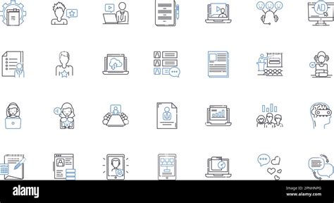 Reporting Format Line Icons Collection Clarity Consistency Precision Structure Visual