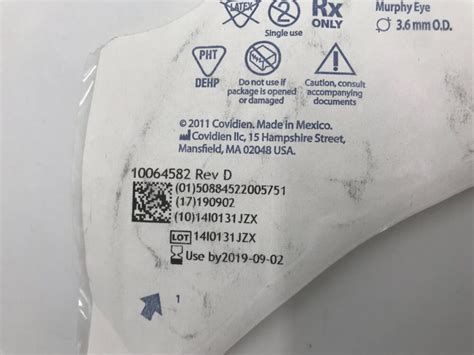 Covidien 86222 Mallinckrodt Oralnasal Tracheal Tube Cuffless 25mm Id